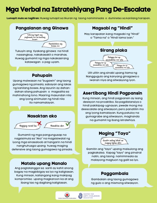 Verbal De-Escalation - Asian American Federation